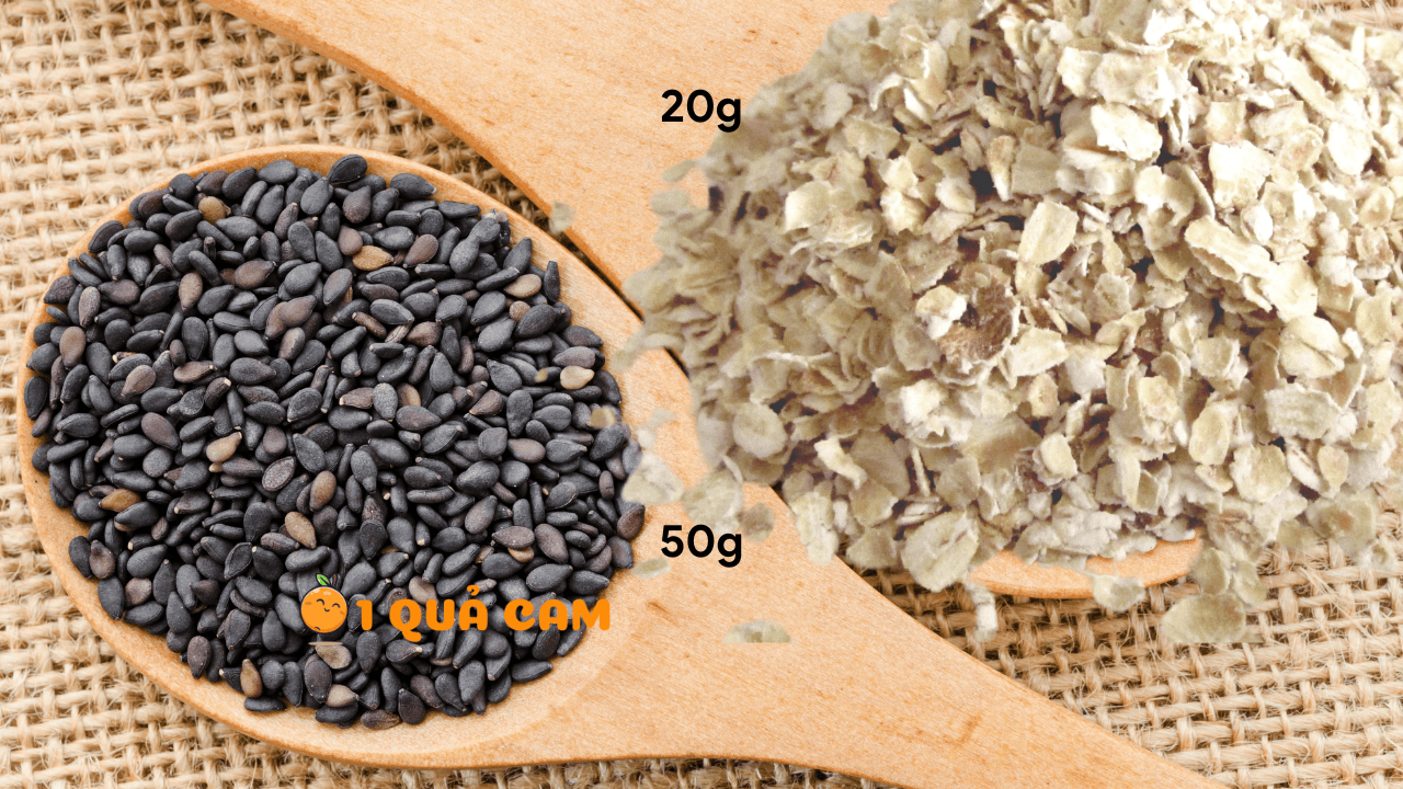 Sữa mè đen yến mạch dễ làm – Một Quả Cam